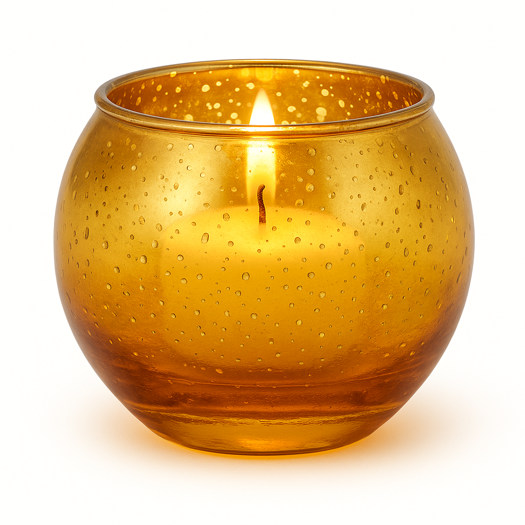 Floralcraft® Globe Tealight Holder Votive - Gold | Decorative Glassware
