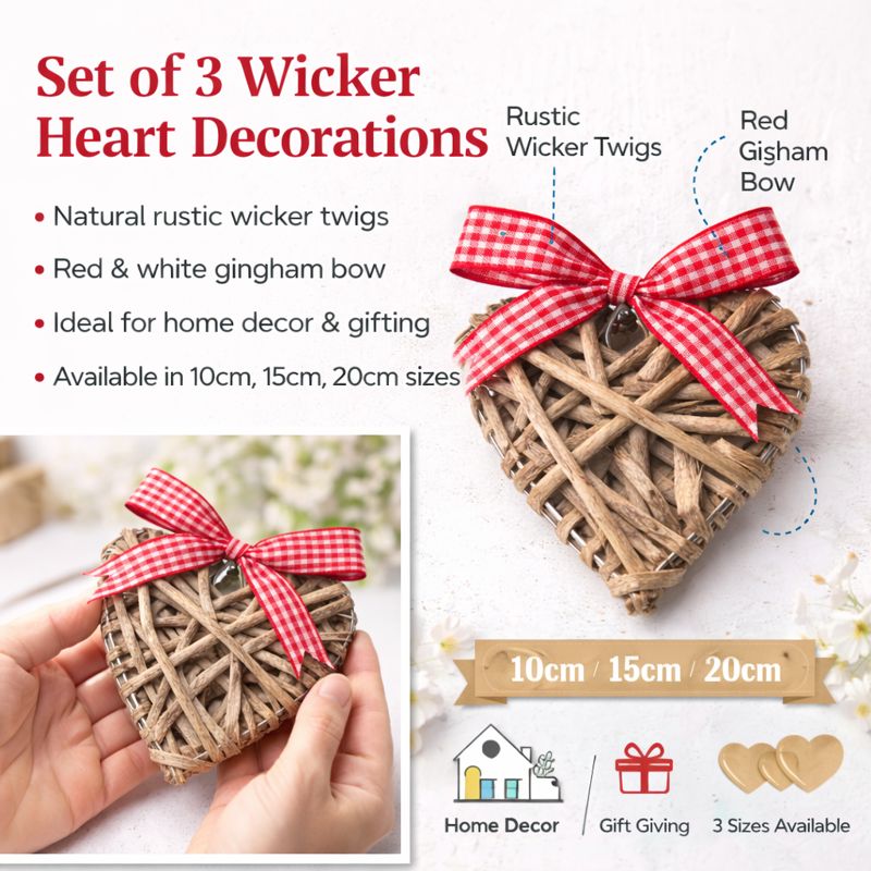 Floralcraft® 20cm Grey Wicker Heart | Michael Dark